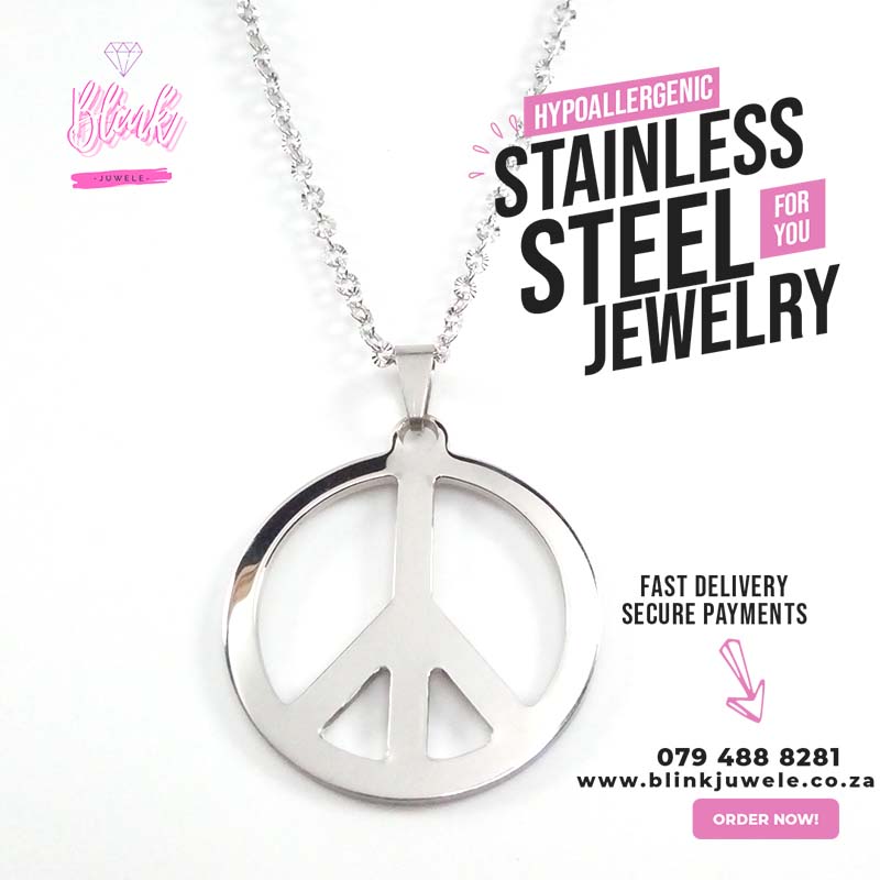 Peace Sign Pendant - Blink Juwele™ Stainless Steel Jewelry Online