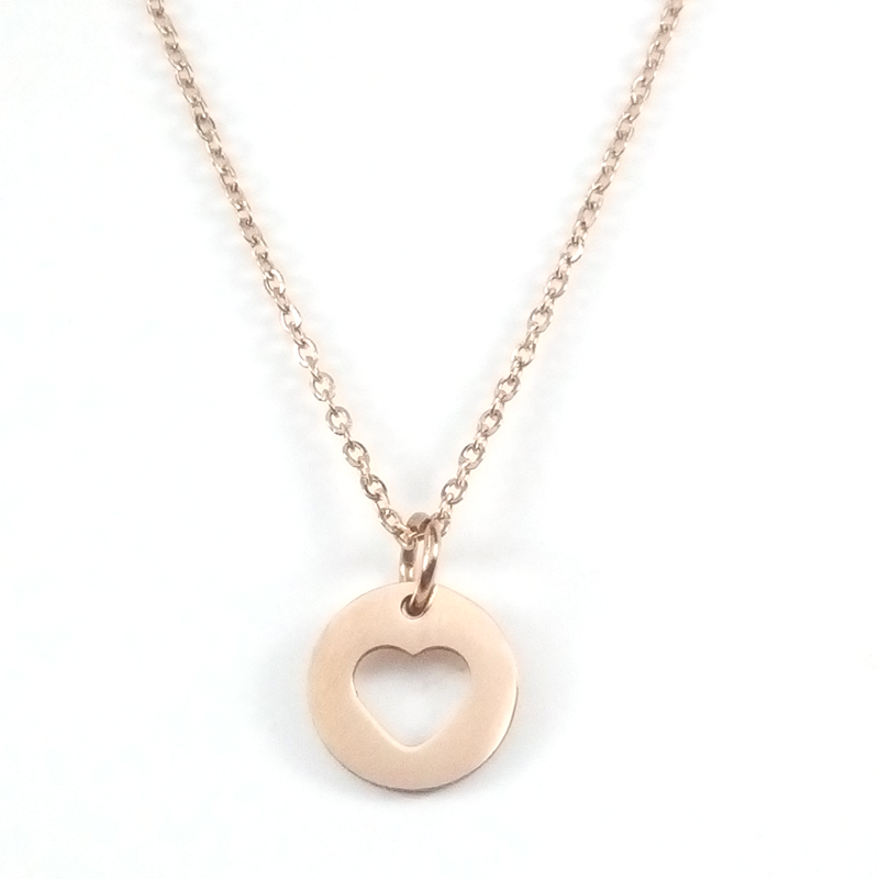 Rose Gold Round Heart Charm Combo - Blink Juwele™ Stainless Steel