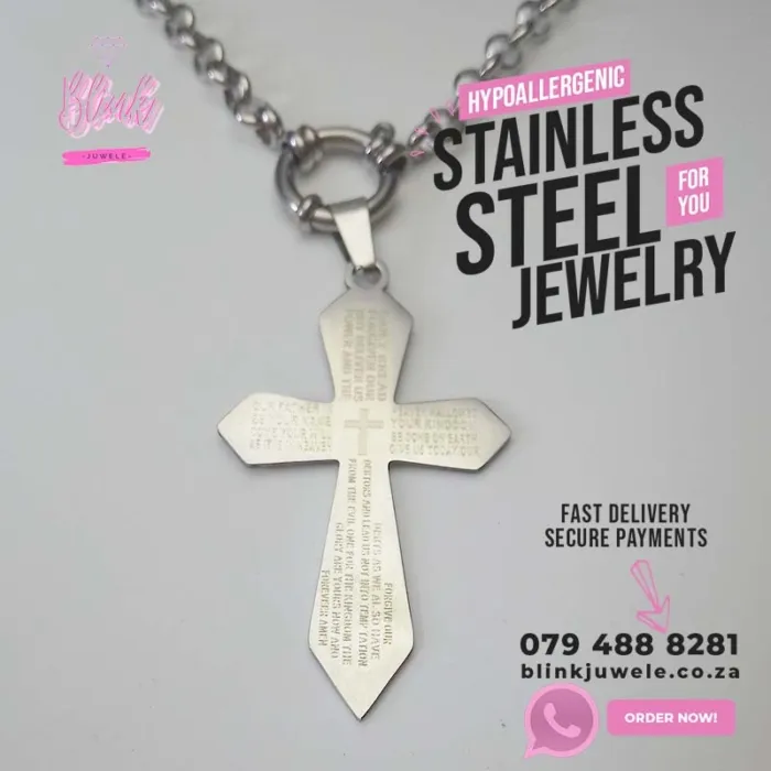 Pointy Lords Prayer Cross Necklace – Blink Juwele™